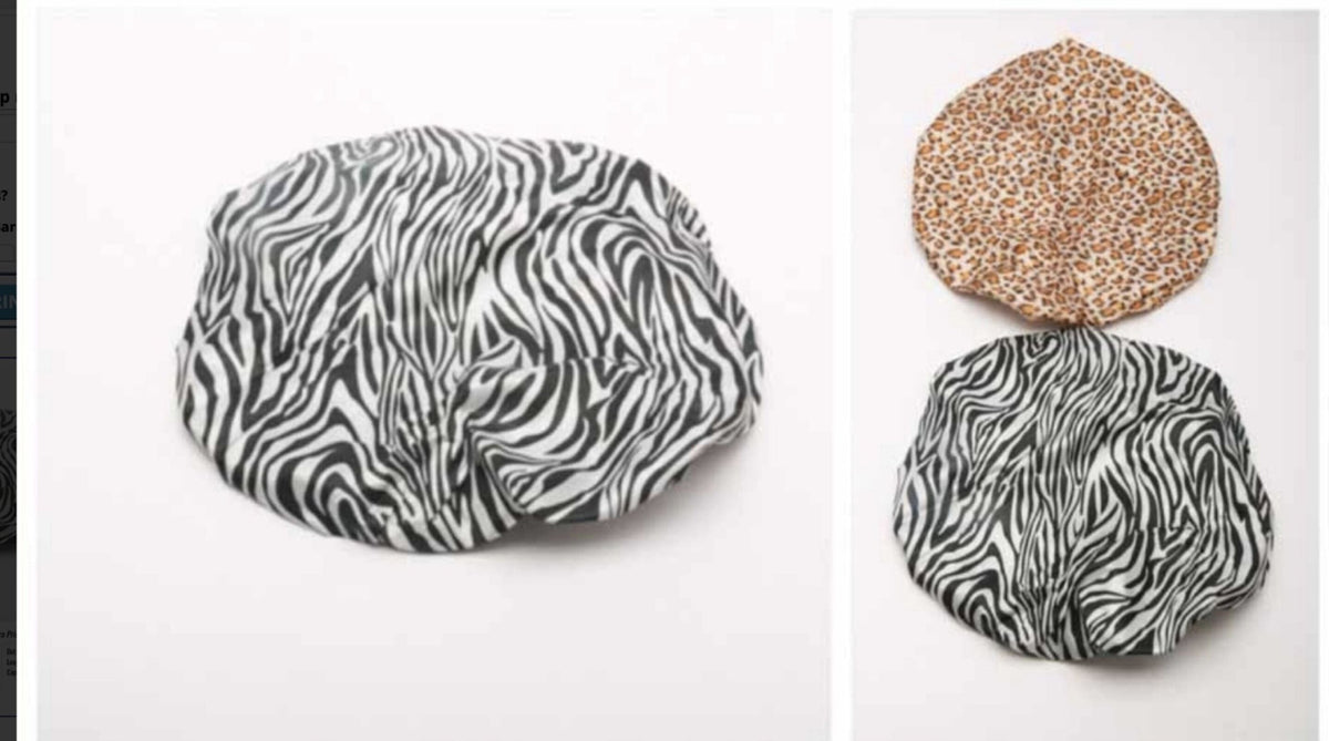FASHION ZEBRA PRINT SHOWER CAPS – Wholesalefashiontrends.com