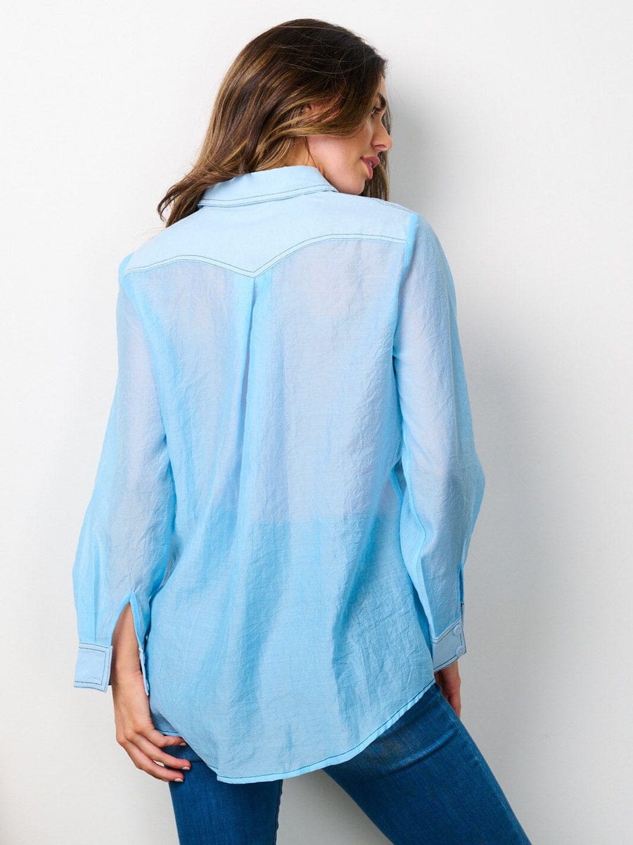 WOMEN'S LONG SLEEVE BUTTON UP FRONT POCKETS BLOUSE TOP ...