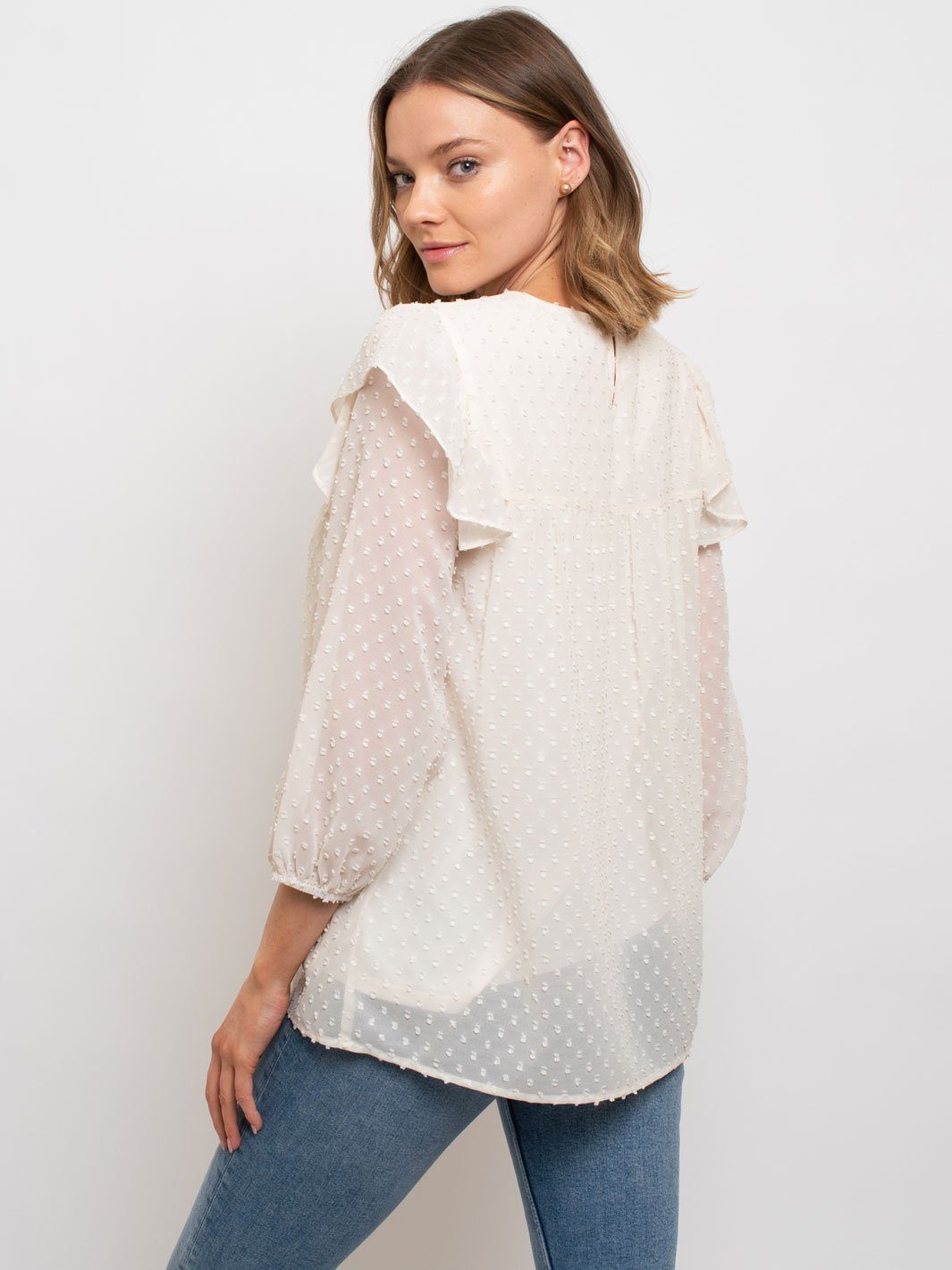 WOMEN'S SWISS DOT LACE TOP – Wholesalefashiontrends.com