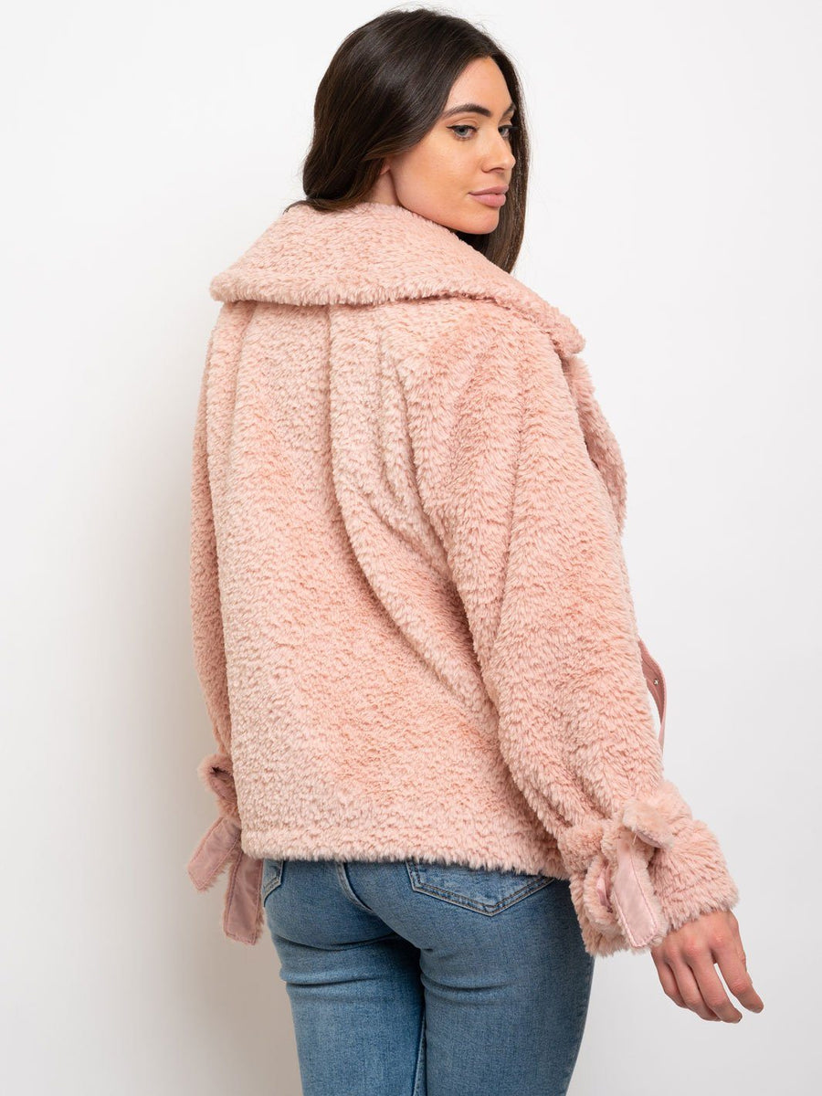 WOMEN'S FUZZY BELT DETAIL JACKET – Wholesalefashiontrends.com